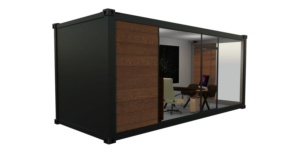 Prescot Wood Texture Outdoor Office Pod Large 12.4m² | Workpod Australia